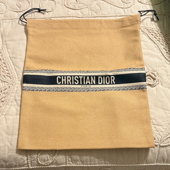 Dior | Bags | Dior Tan And Black Drawstring Bag | Poshmark